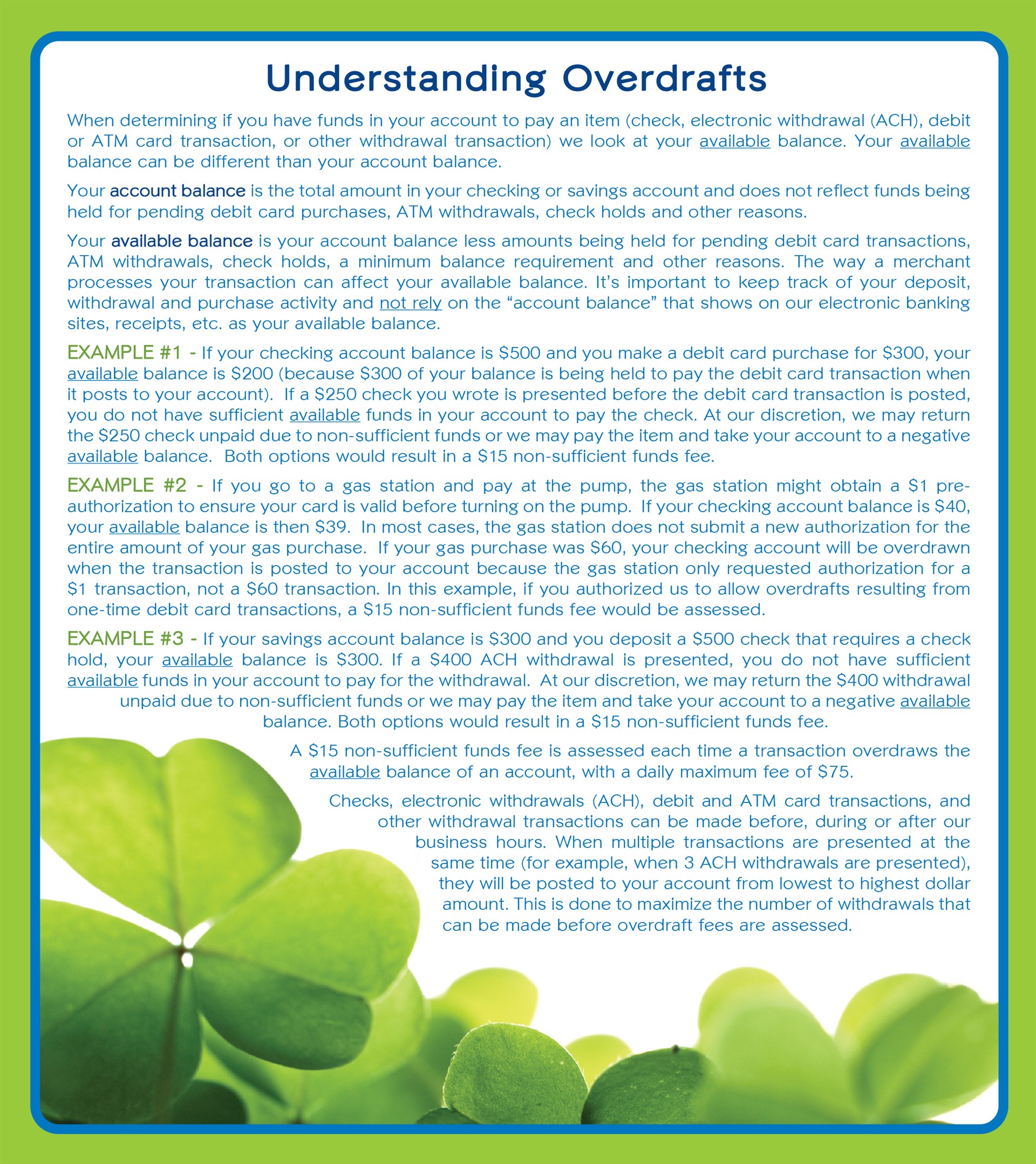 Money Market Checking › Cloverbelt Credit Union